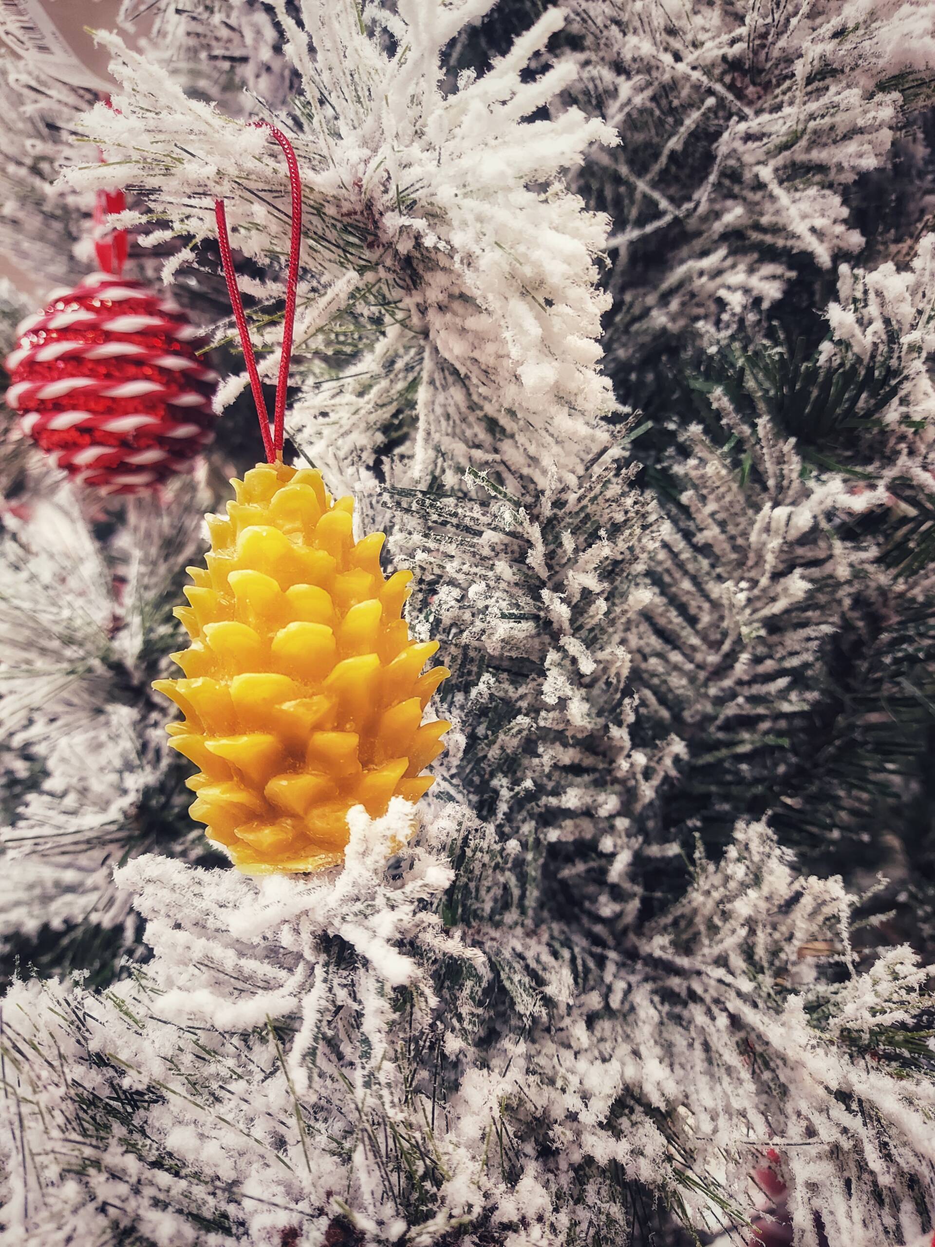 Ekološki ručno izrađeni ukras za bor češer - Košnica - pčelarska oprema ...